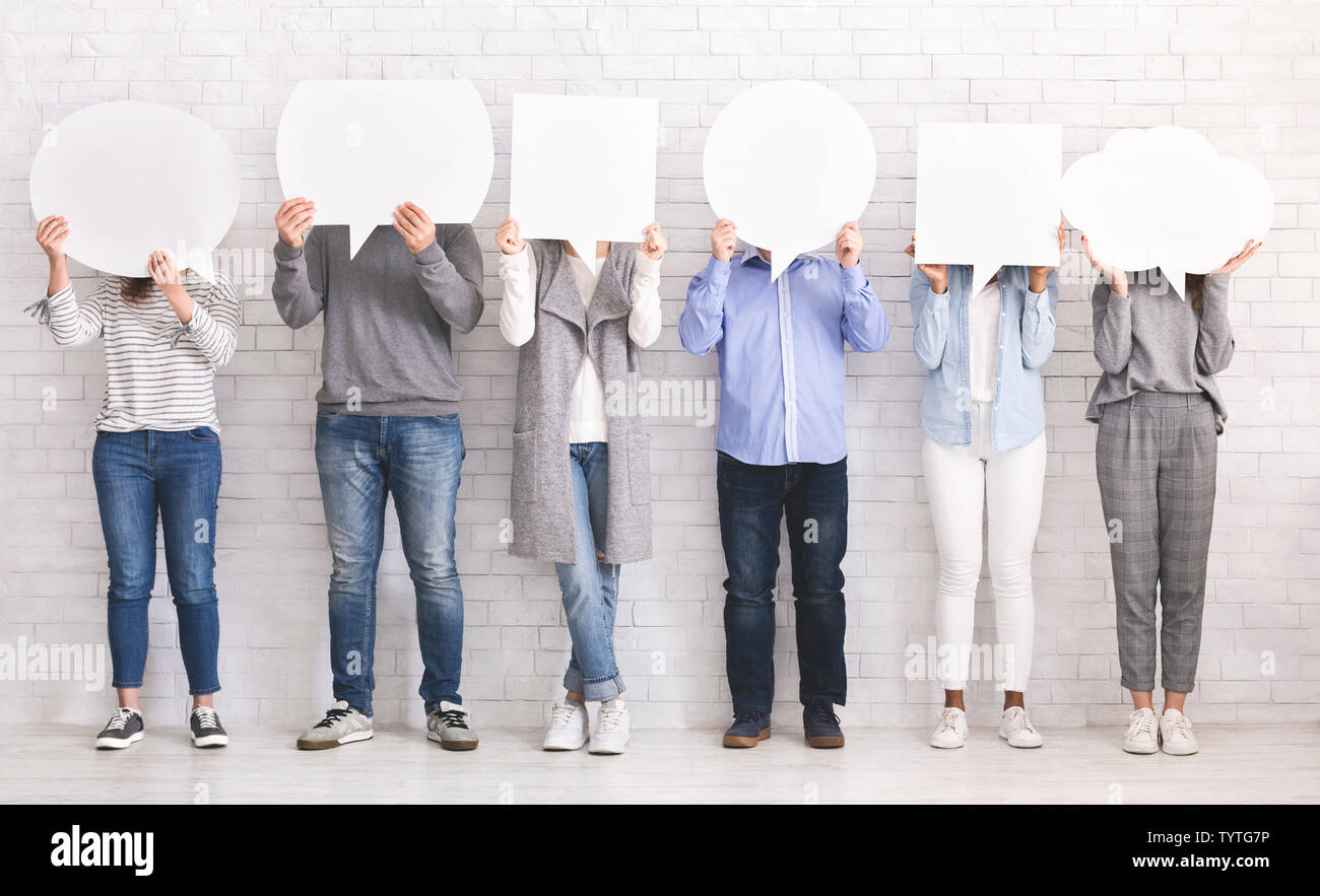 Young people blank chat hi-res stock photography and images - Alamy