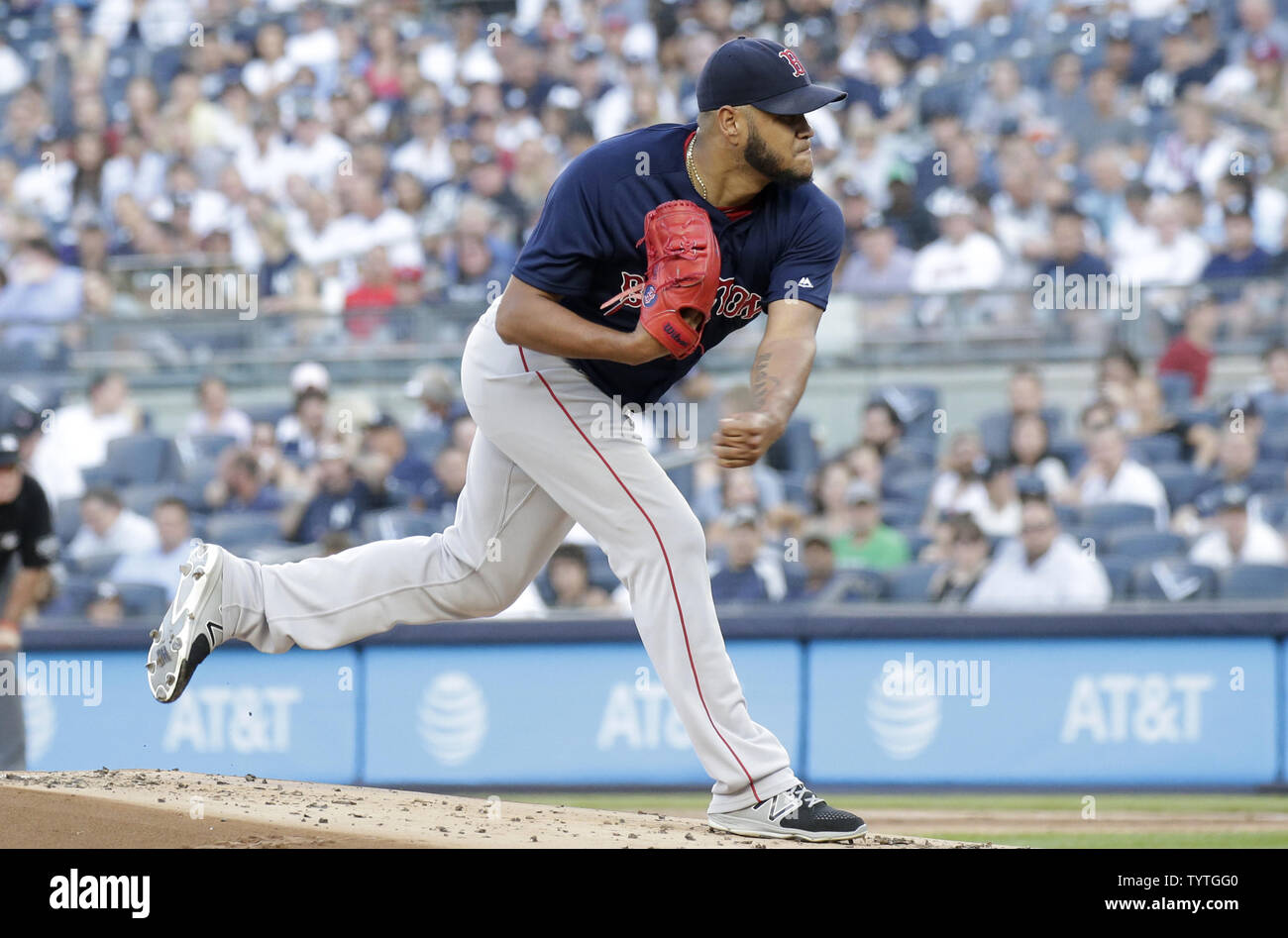 Boston Red Sox starting pitcher Eduardo Rodriguez throws a pitch in the ...