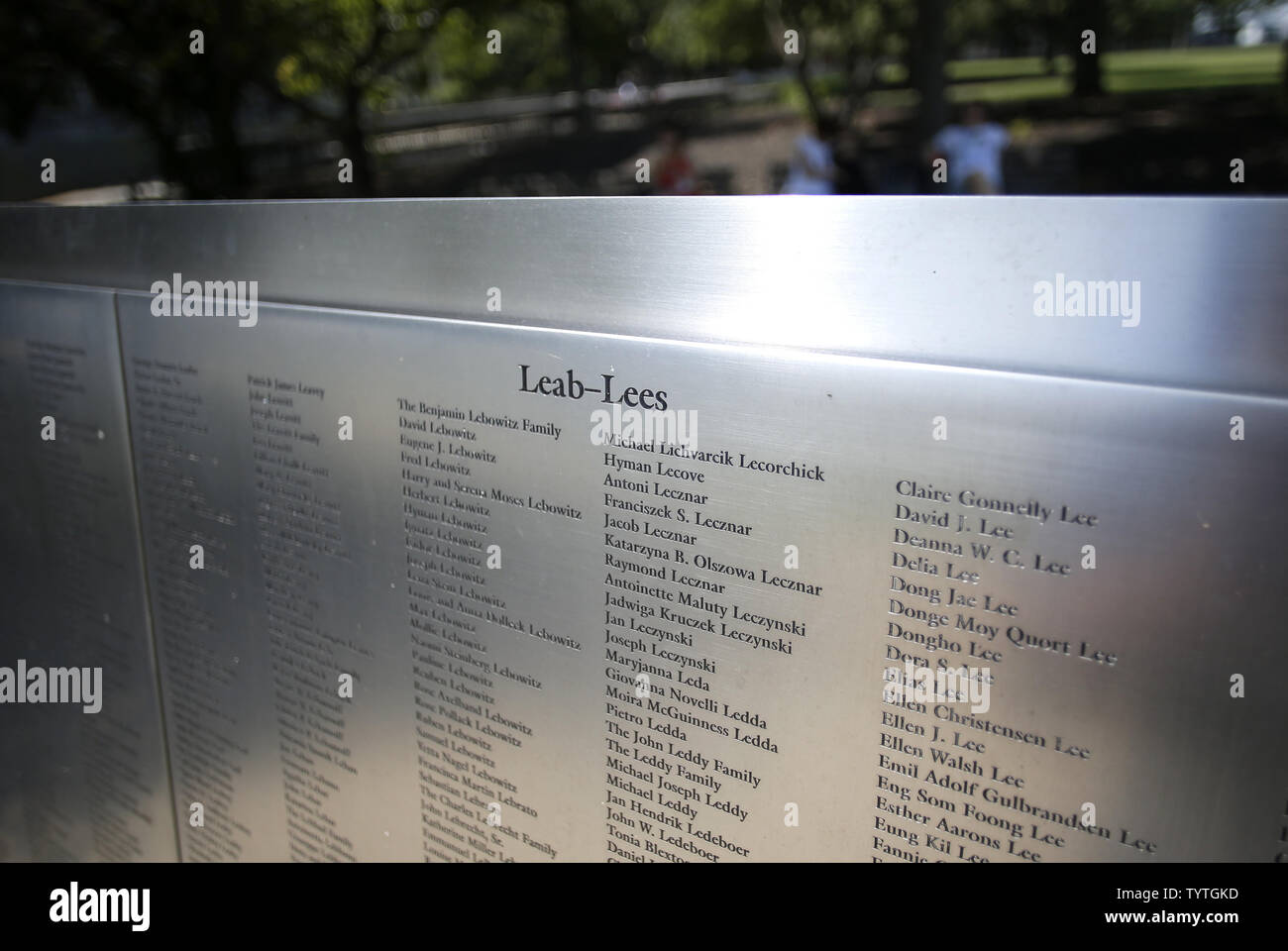 The names of Immigrants who passed through Ellis Island are engraved on ...