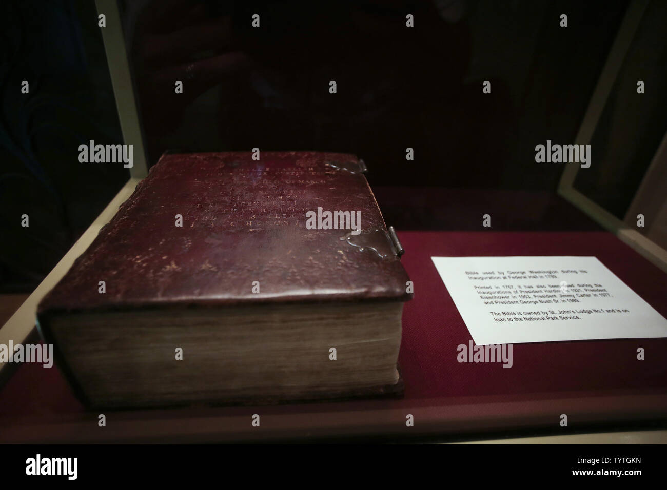 The Bible that George Washington placed his hand on from the first ...