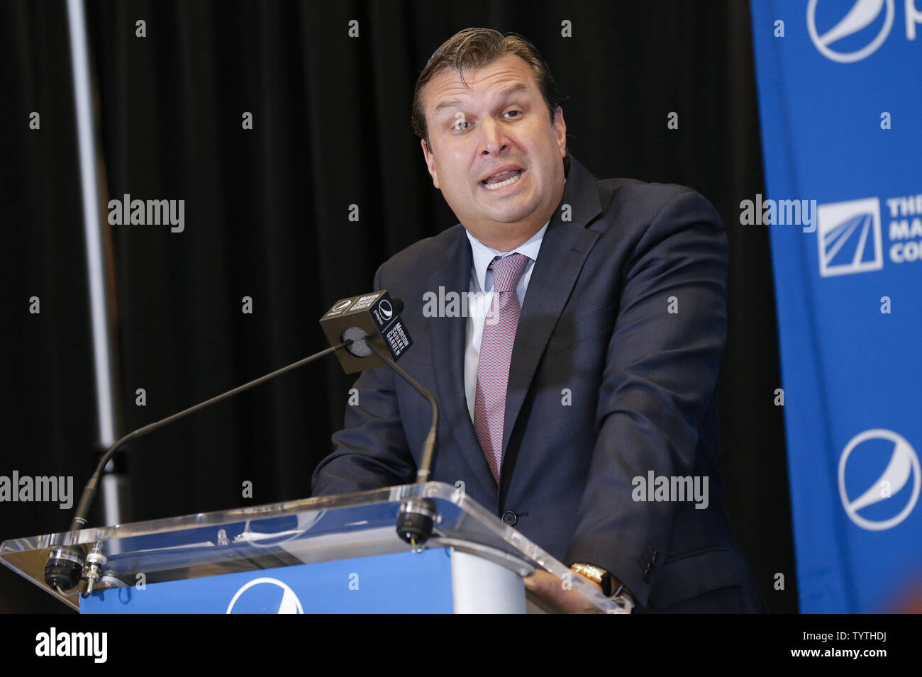 President of The Madison Square Garden Company Andrew Lustgarten speaks ...