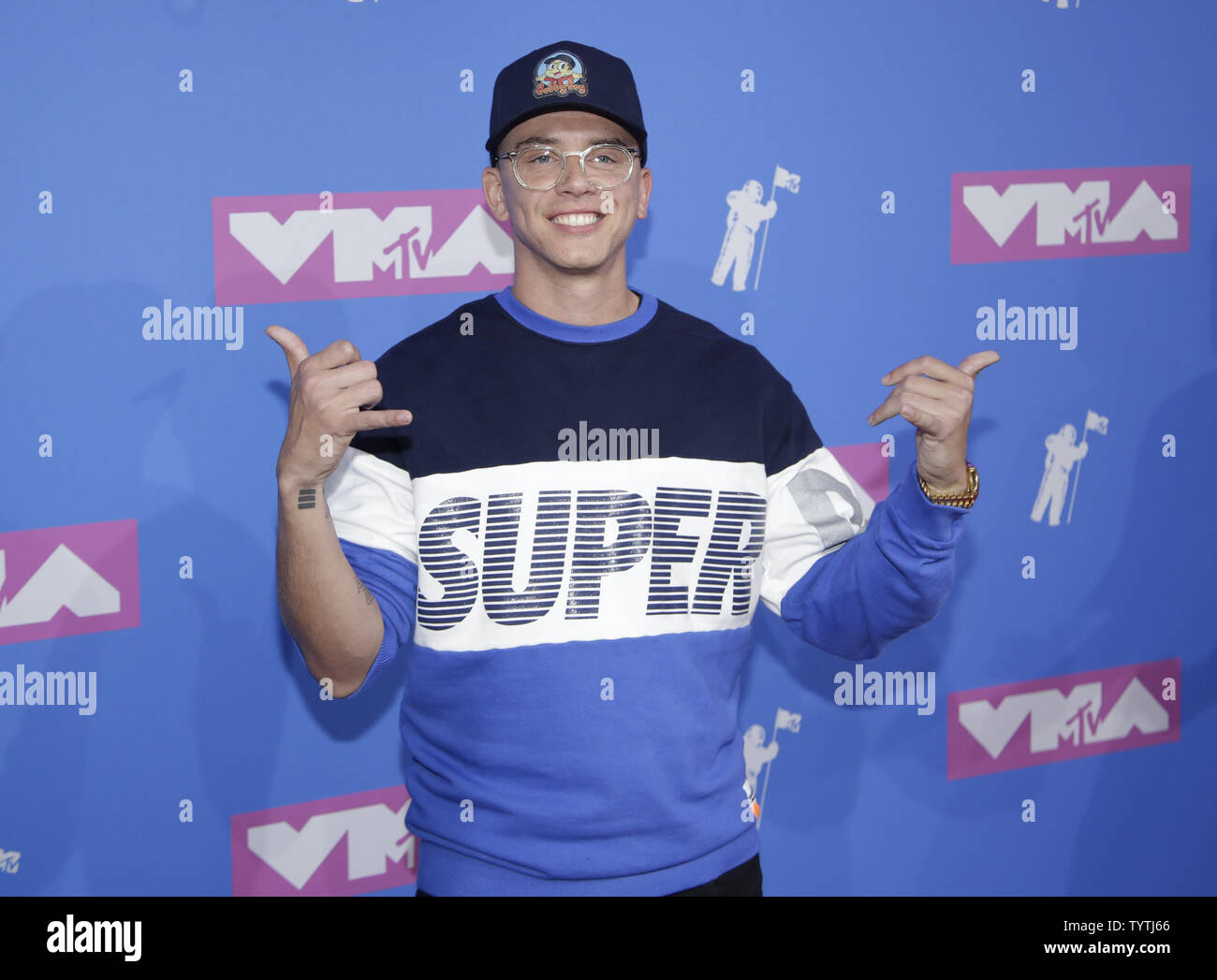 Logic arrives on the red carpet at the 35th annual MTV Video Music ...