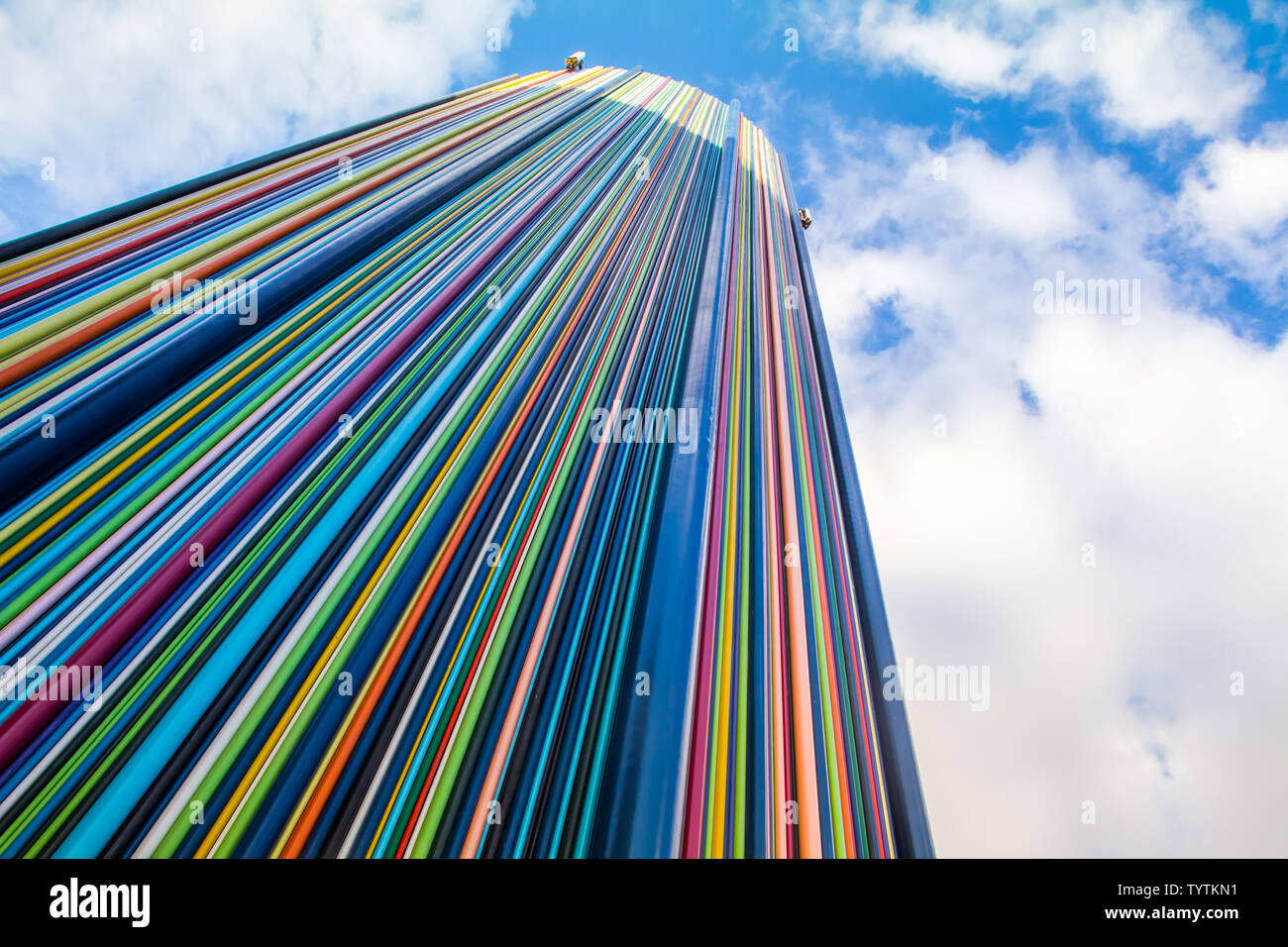 Paris, France - July 10, 2018: Sculpture art object Le Moretti over ...