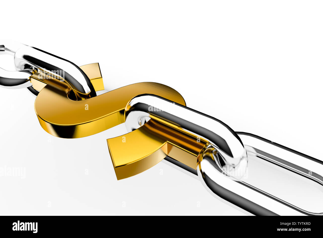 Gold dollar sign chain hi-res stock photography and images - Alamy