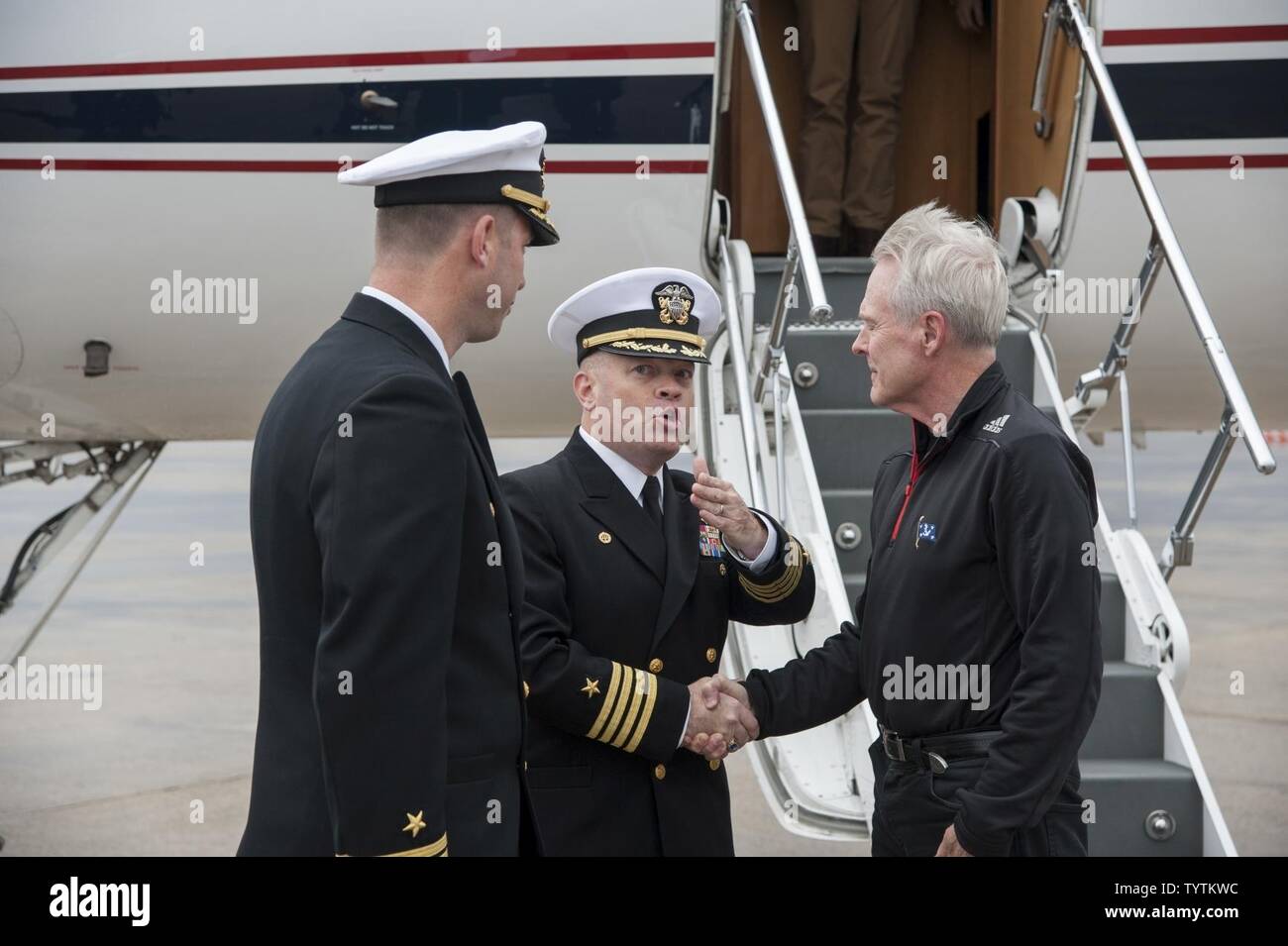 Capt. Scott K. Fuller (center), Naval Air Facility Washington ...