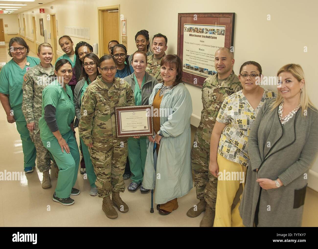 William Beaumont Army Medical Center Soldiers and staff pose for a ...