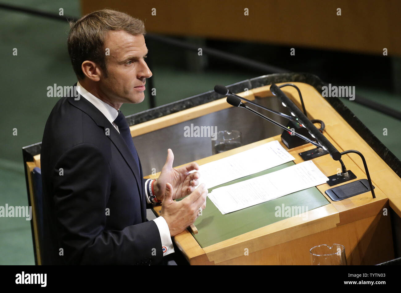 President of France Mr. Emmanuel Macron speaks at the 73rd session of ...