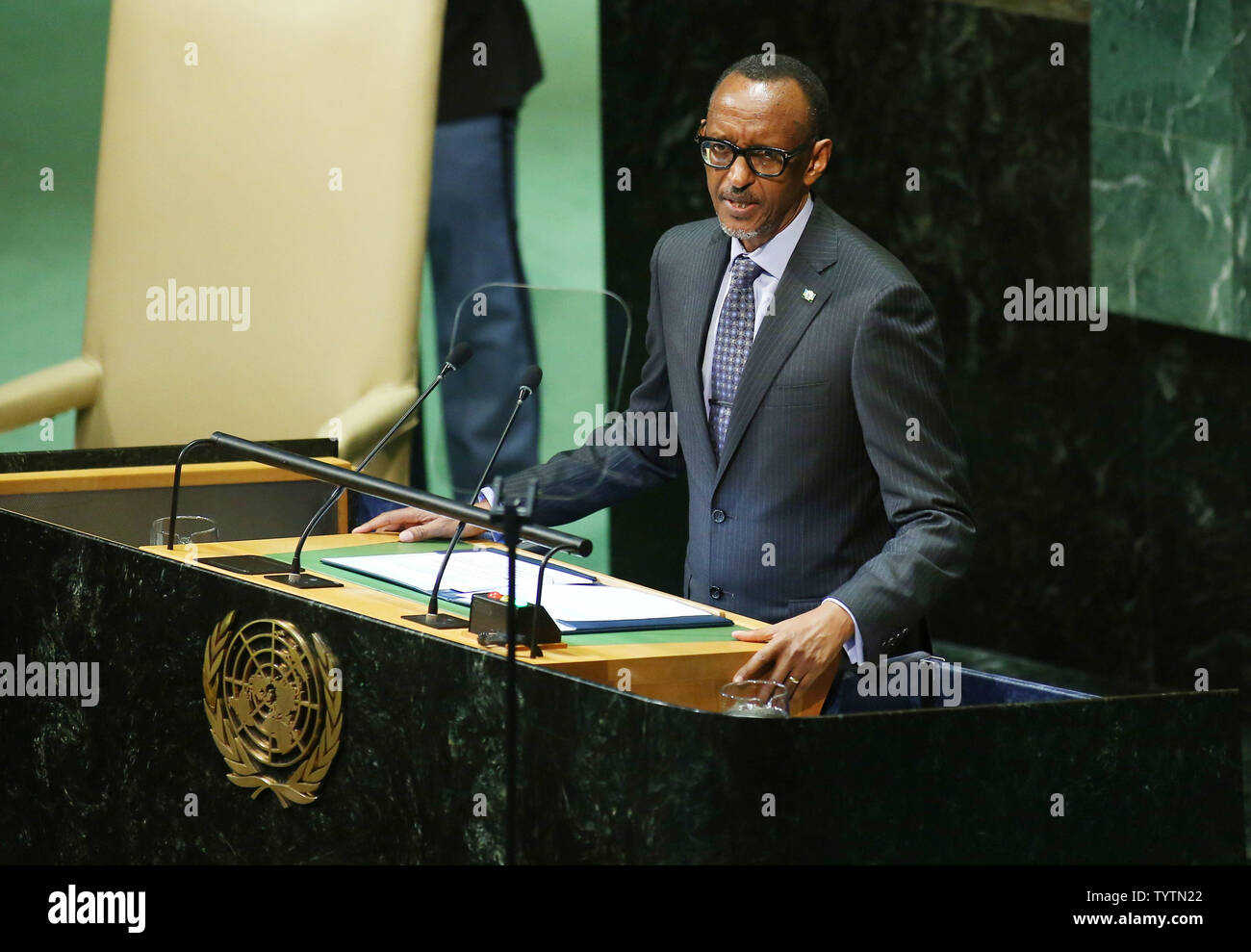 Paul Kagame, president of Rwanda, speaks at the 73rd General Debate at ...