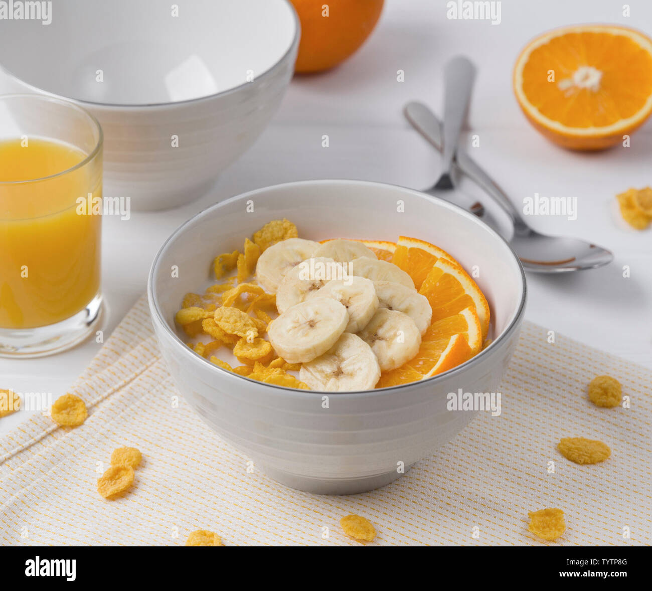 Breakfast which consist of different yellow ingredients, including corn ...
