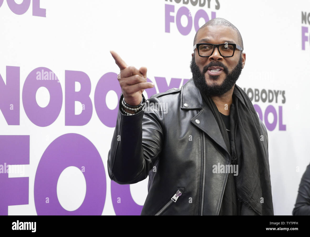 Tyler Perry arrives on the red carpet at the world premiere of 'Nobody ...