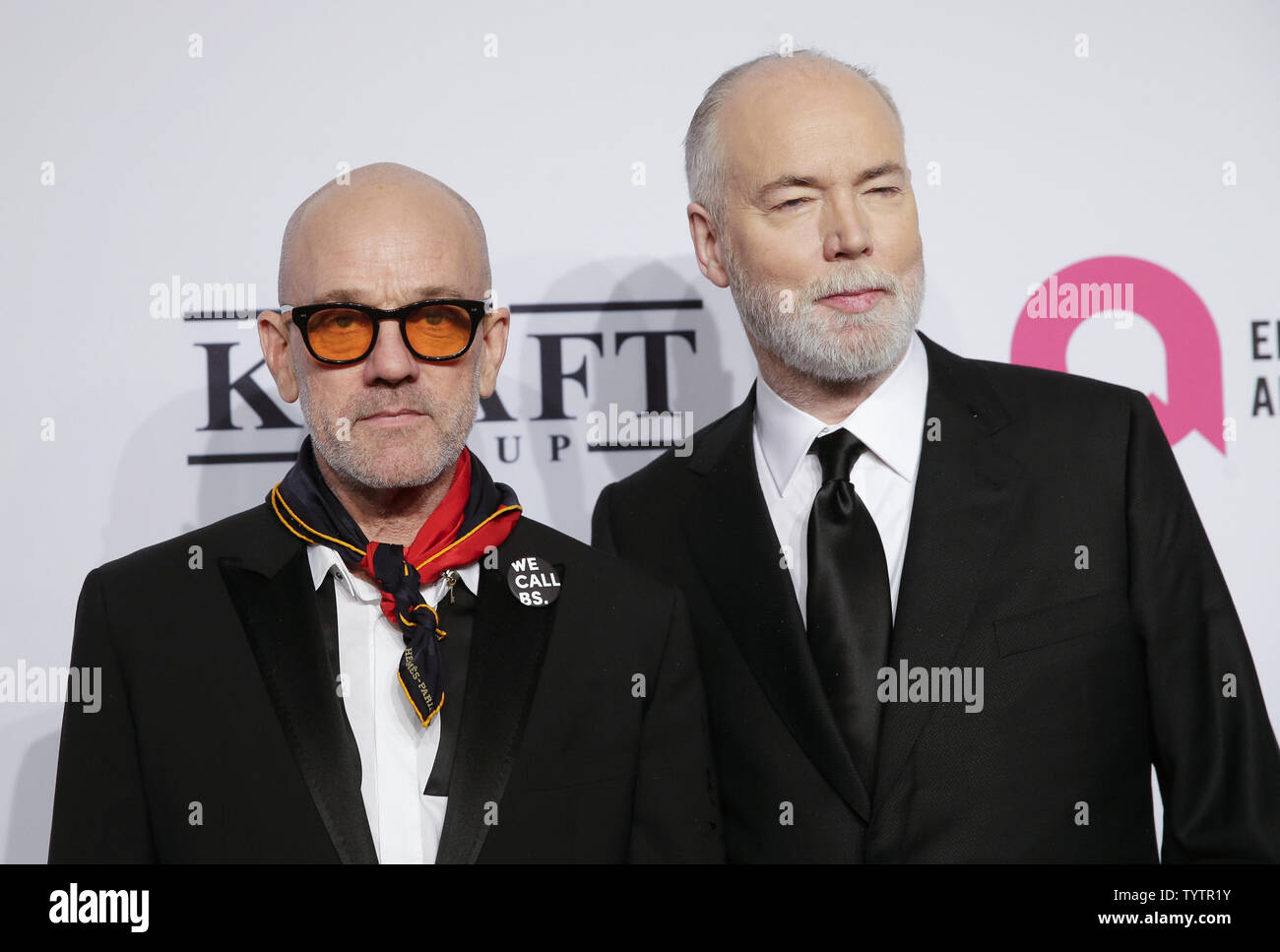 Michael Stipe and Douglas Coupland arrive on the red carpet at the ...