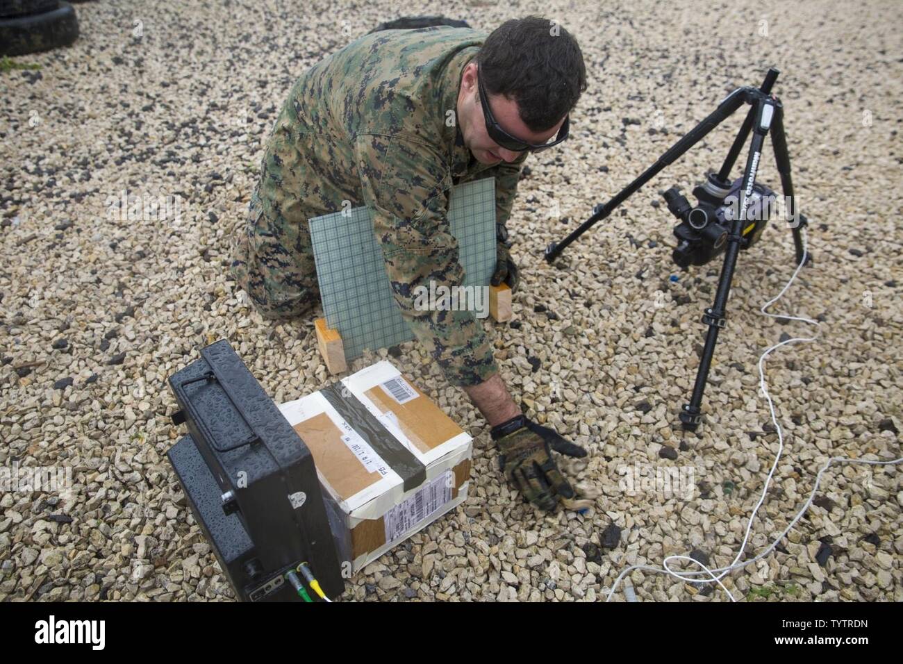 U.S. Marine Corps Staff Sergeant Bryce Morgan, an Explosive Ordnance ...