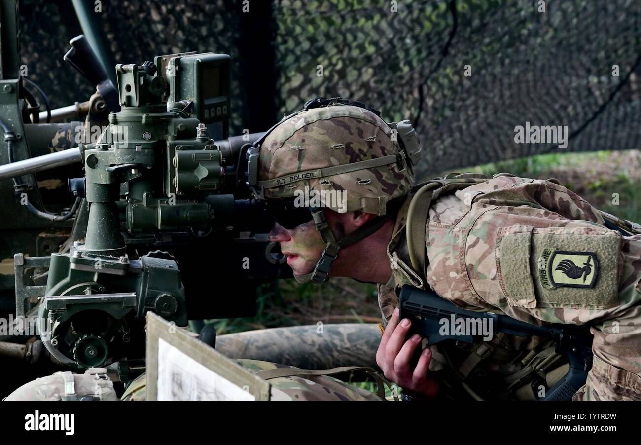 U.S. Army 1st Lt. Timothy Bolger, a chief assigned to 4th Battalion ...