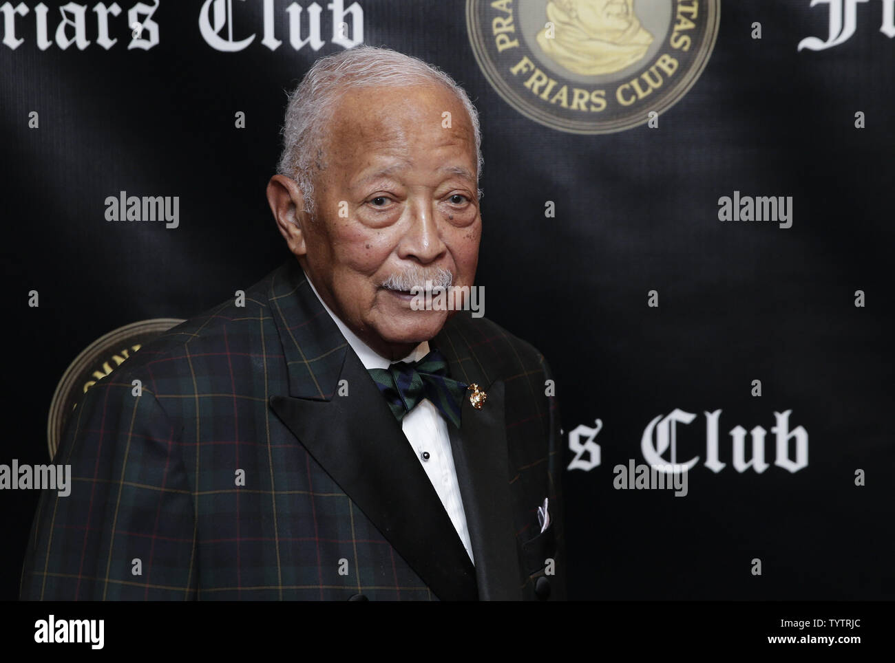 David Dinkins arrives on the red carpet when the Friar's Club Honors ...