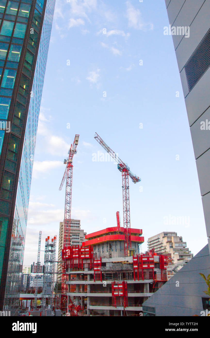 Tower under construction in paris la defense hi-res stock photography ...