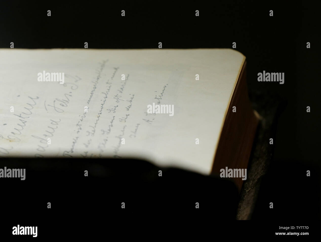 The only Bible signed and Inscribed by Albert Einstein is on display at ...