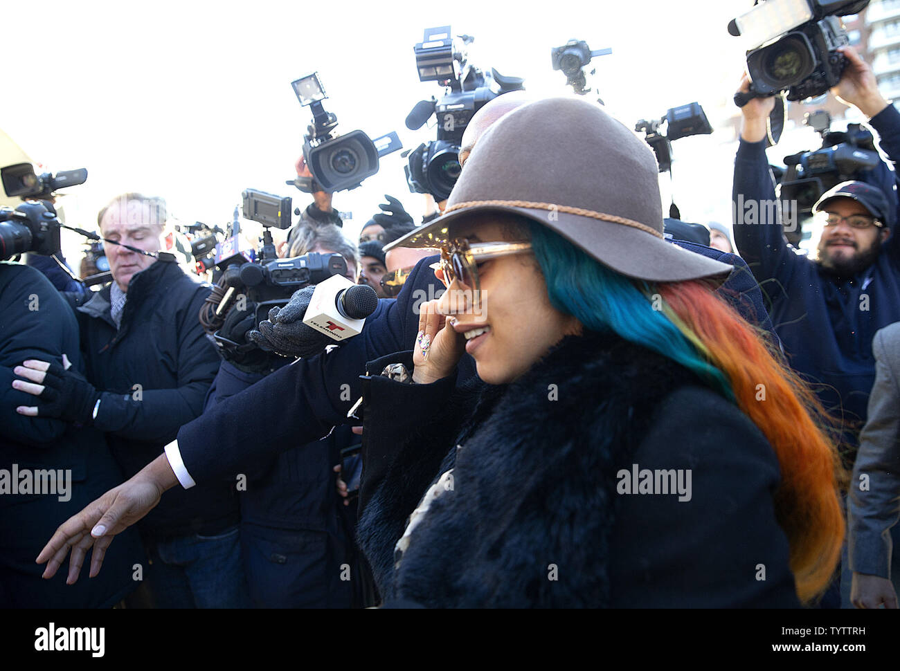 Cardi B arrives at Queens County Criminal Court in New York City on December 7, 2018. A judge ...