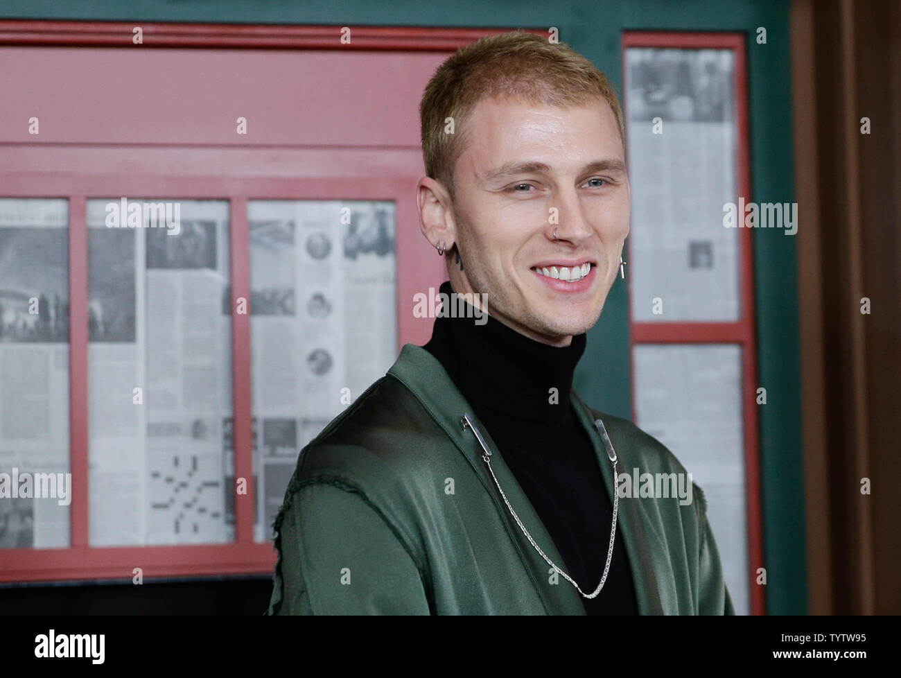 Richard Colson Baker arrives on the red carpet at the New York screening of 'Bird Box' at Alice ...