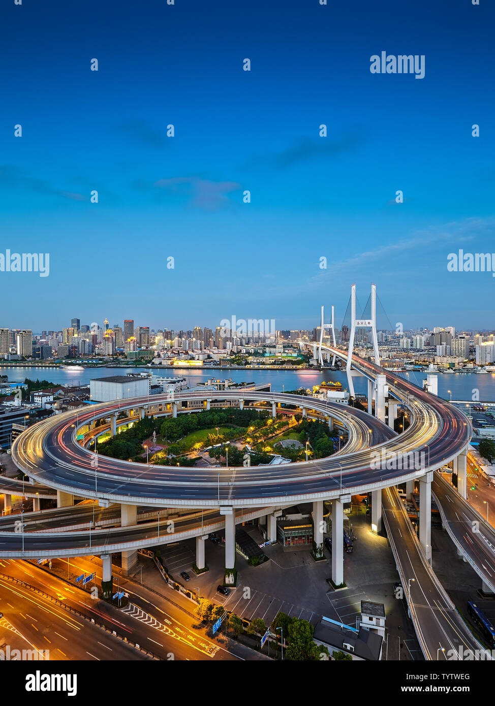 Shanghai city building and residential area and high rise building ...