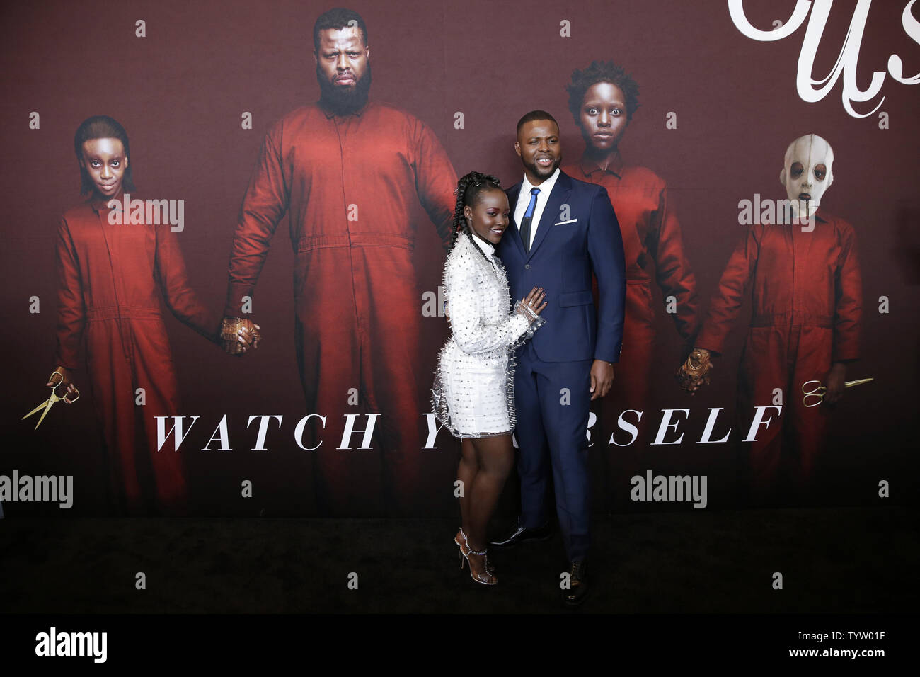 Lupita Nyong'o and Winston Duke arrive on the red carpet at the 'US ...