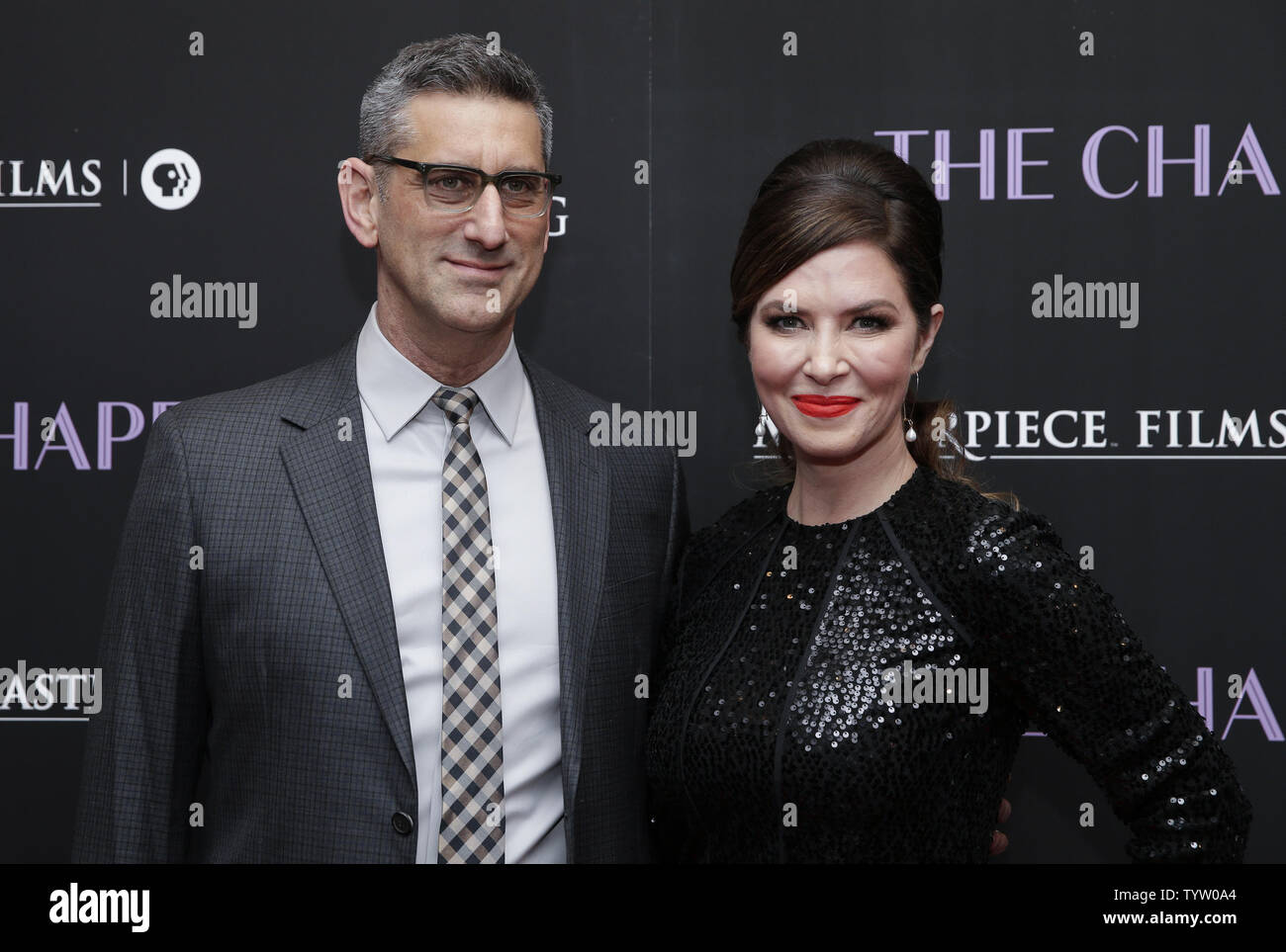 Director Michael Engler and Victoria Hill arrive on the red carpet at ...