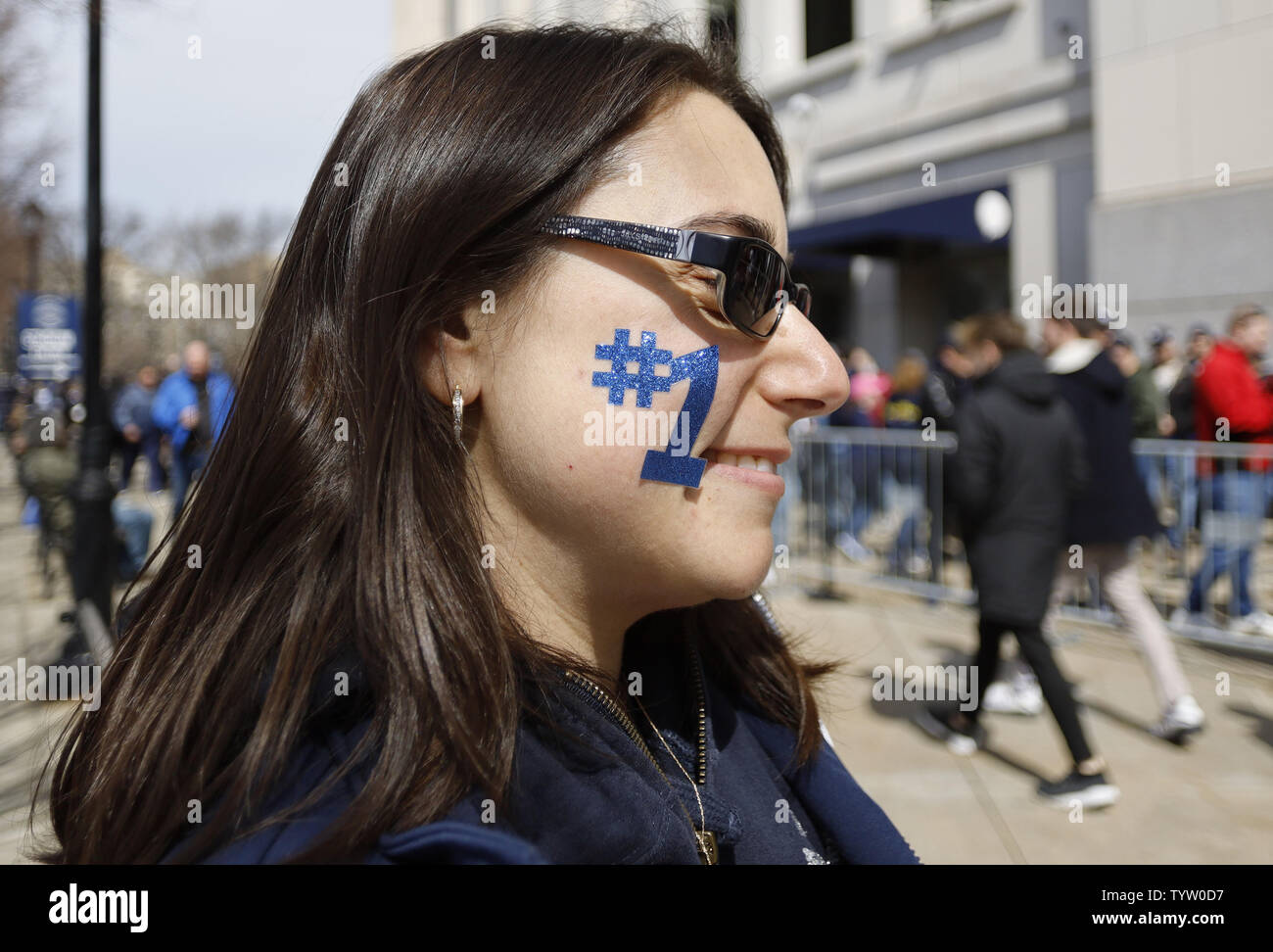 New York Yankees fans dress for the game on Opening Day of the 2019 MLB ...