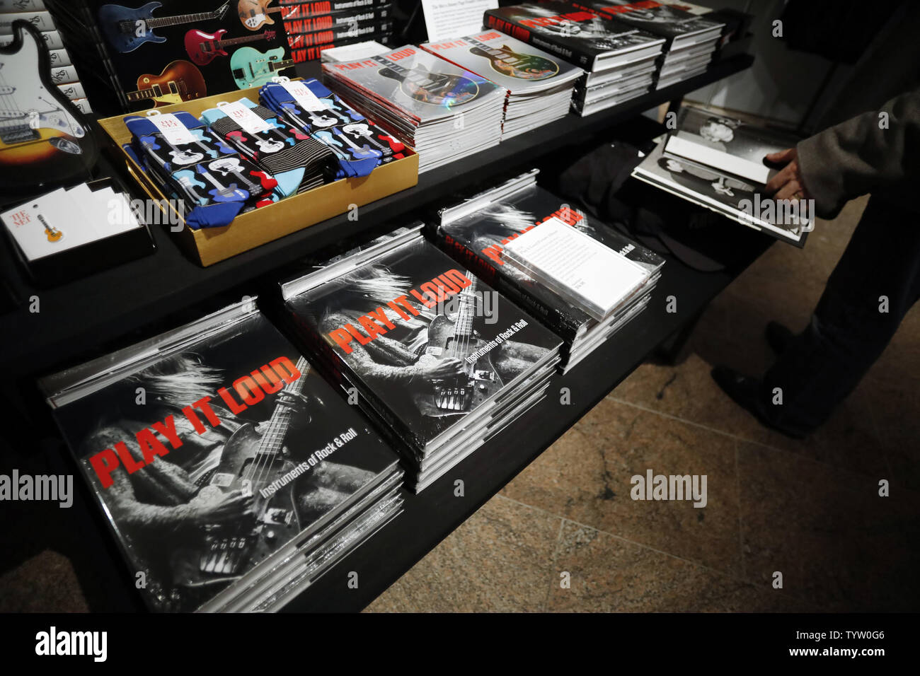 Merchandise is on display and for sale at a press preview for Play It ...