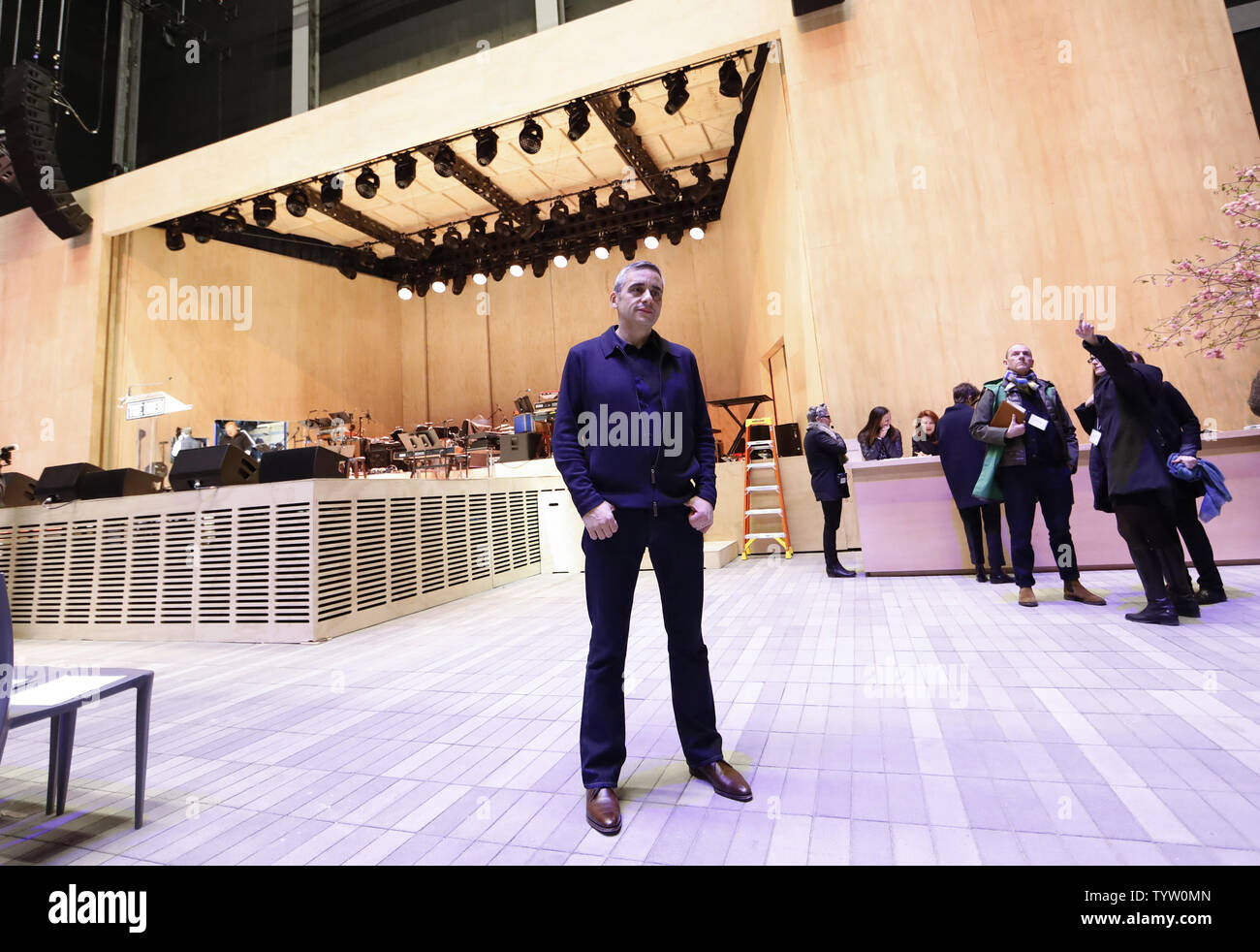 CEO of The Shed Alex Poots stands in the McCourt Performance Space at a ...