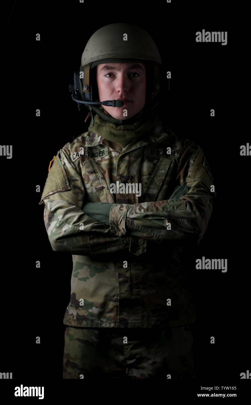 U.S. Army Spc. Nicholas Callender, an armor crewman with the 2nd ...