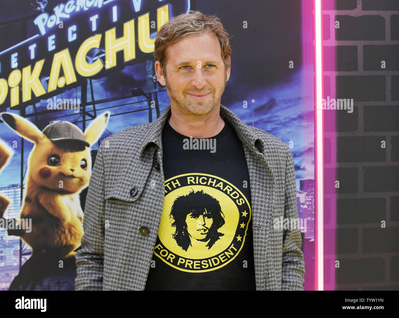 Josh Lucas arrives on the red carpet at the Pokemon Detective Pikachu U ...