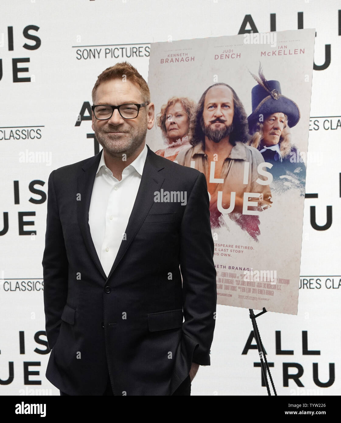 Kenneth Branagh arrives on the red carpet at the 'All Is True' New York ...