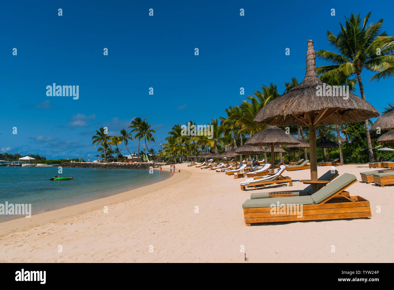Sunny sandy beaches in Mauritius Stock Photo - Alamy