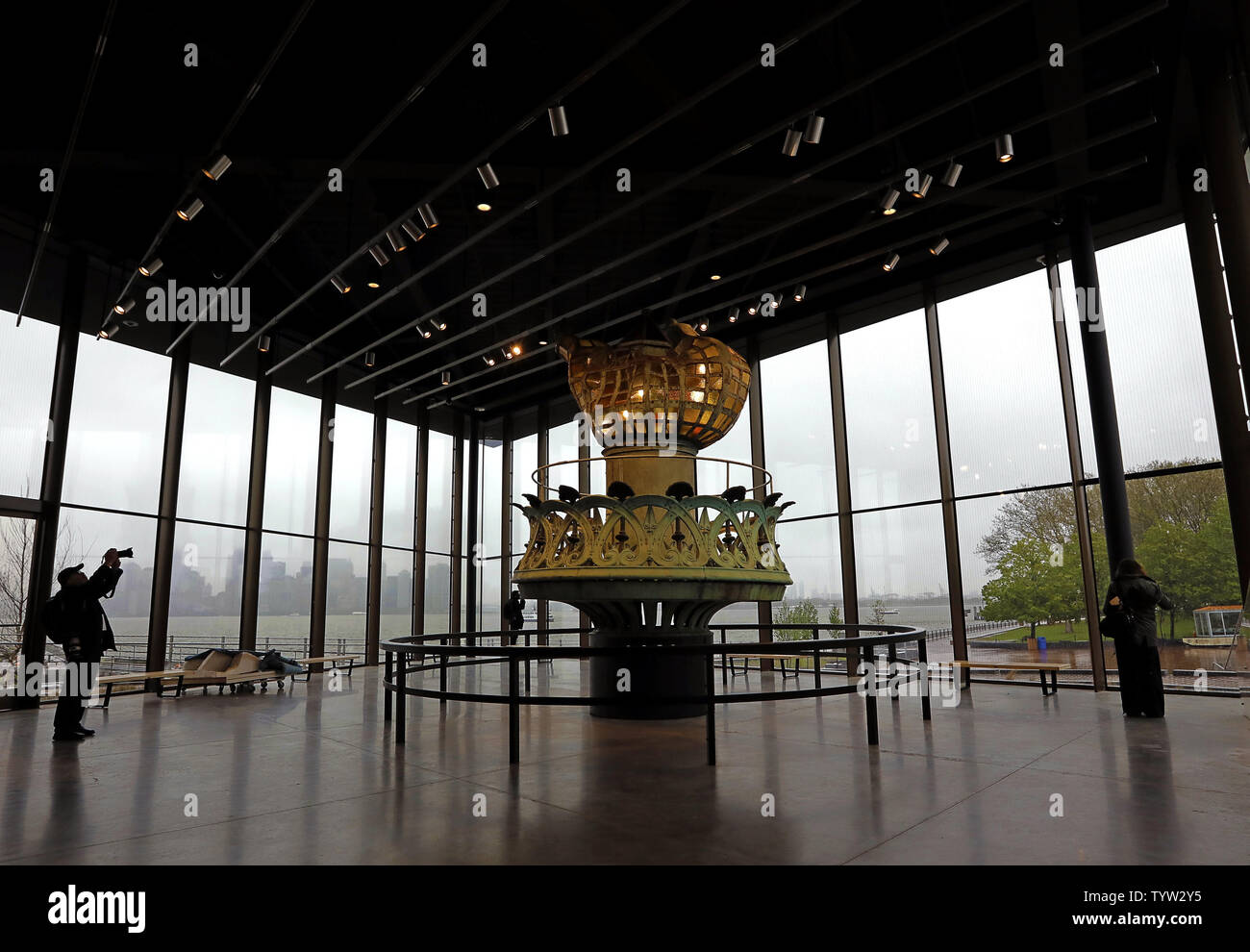 The Original Torch from the Statue of Liberty on display in the ...