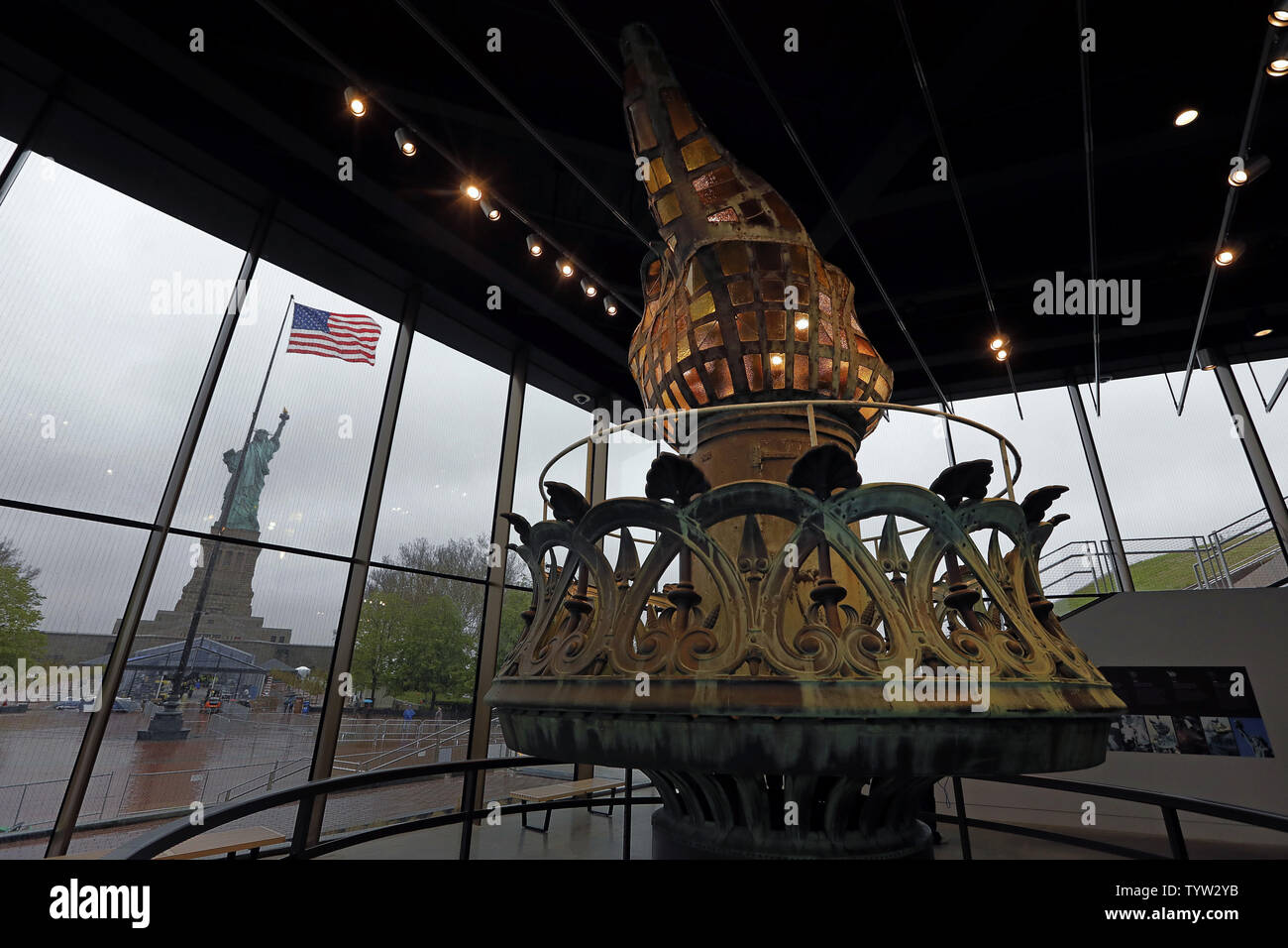 The Original Torch from the Statue of Liberty on display in the ...
