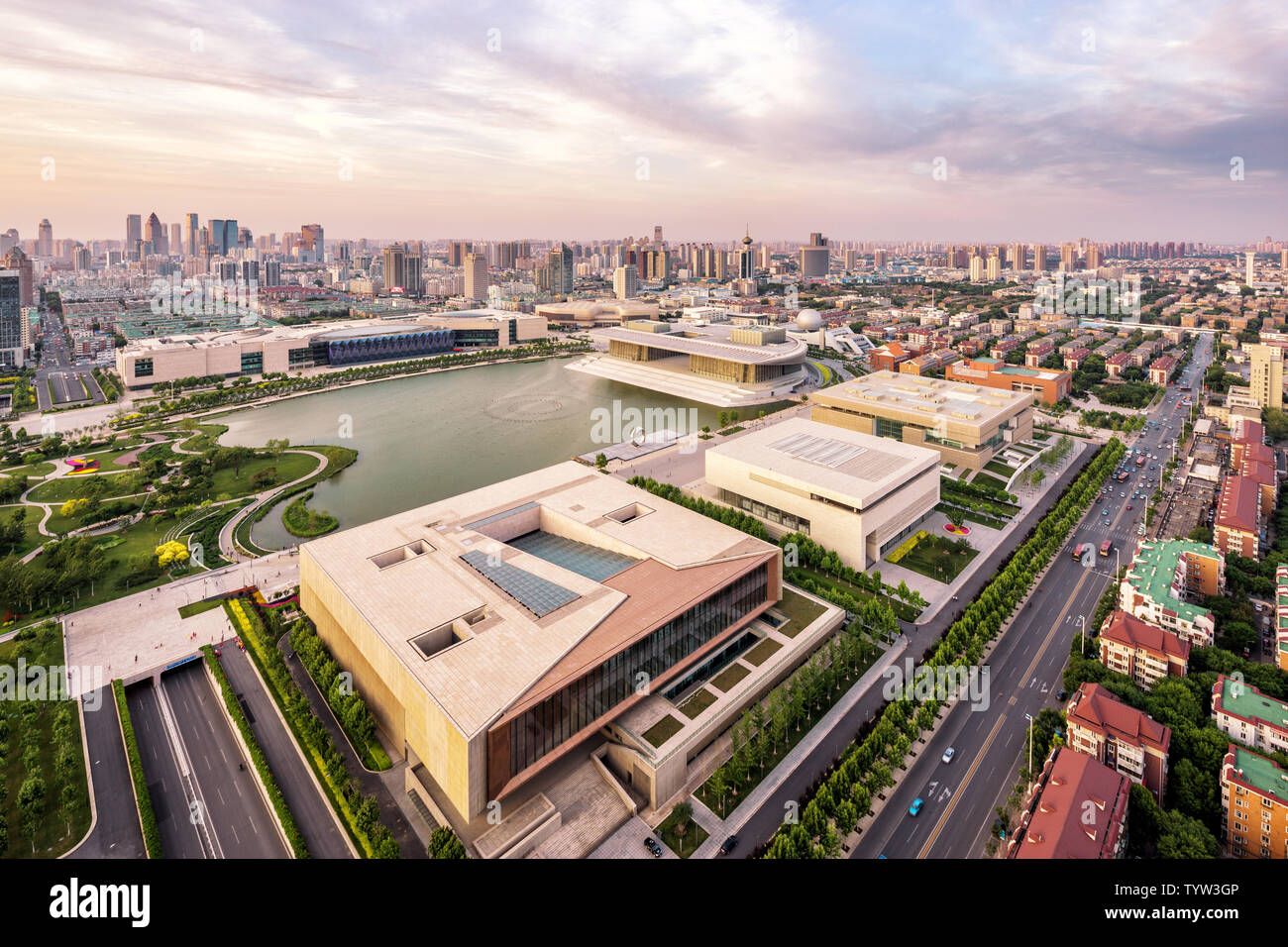 Panoramic skyline and modern buildings of tianjin Stock Photo - Alamy