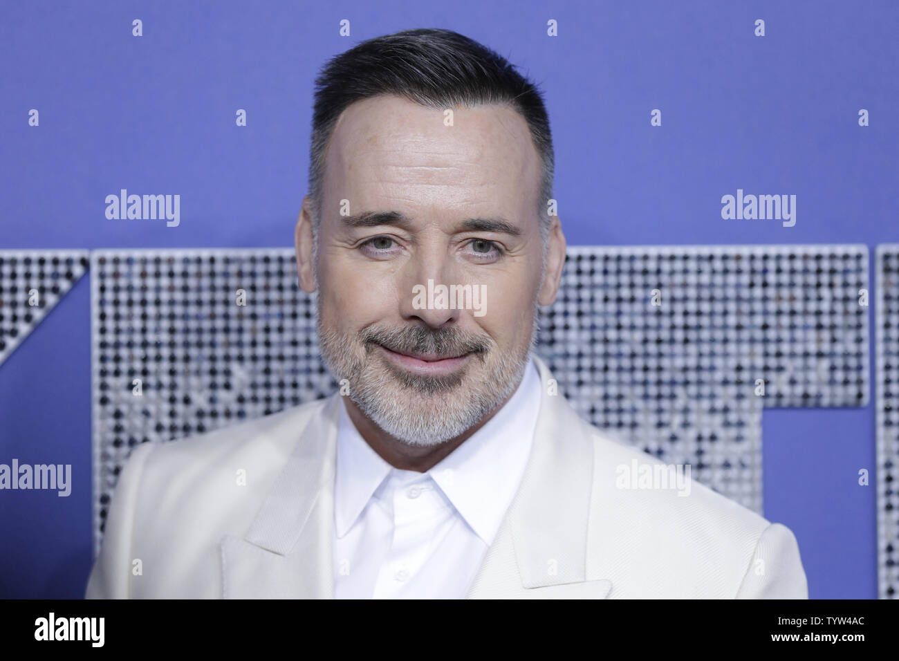 David Furnish arrives on the red carpet at the New York premiere of ...