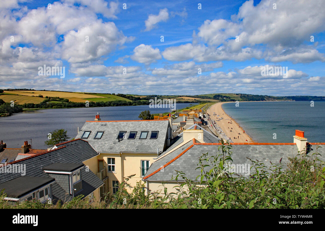 SLAPTON SANDS, DEVON, ENGLAND - 15 TH JULY 2012: View of Slapton Sands ...
