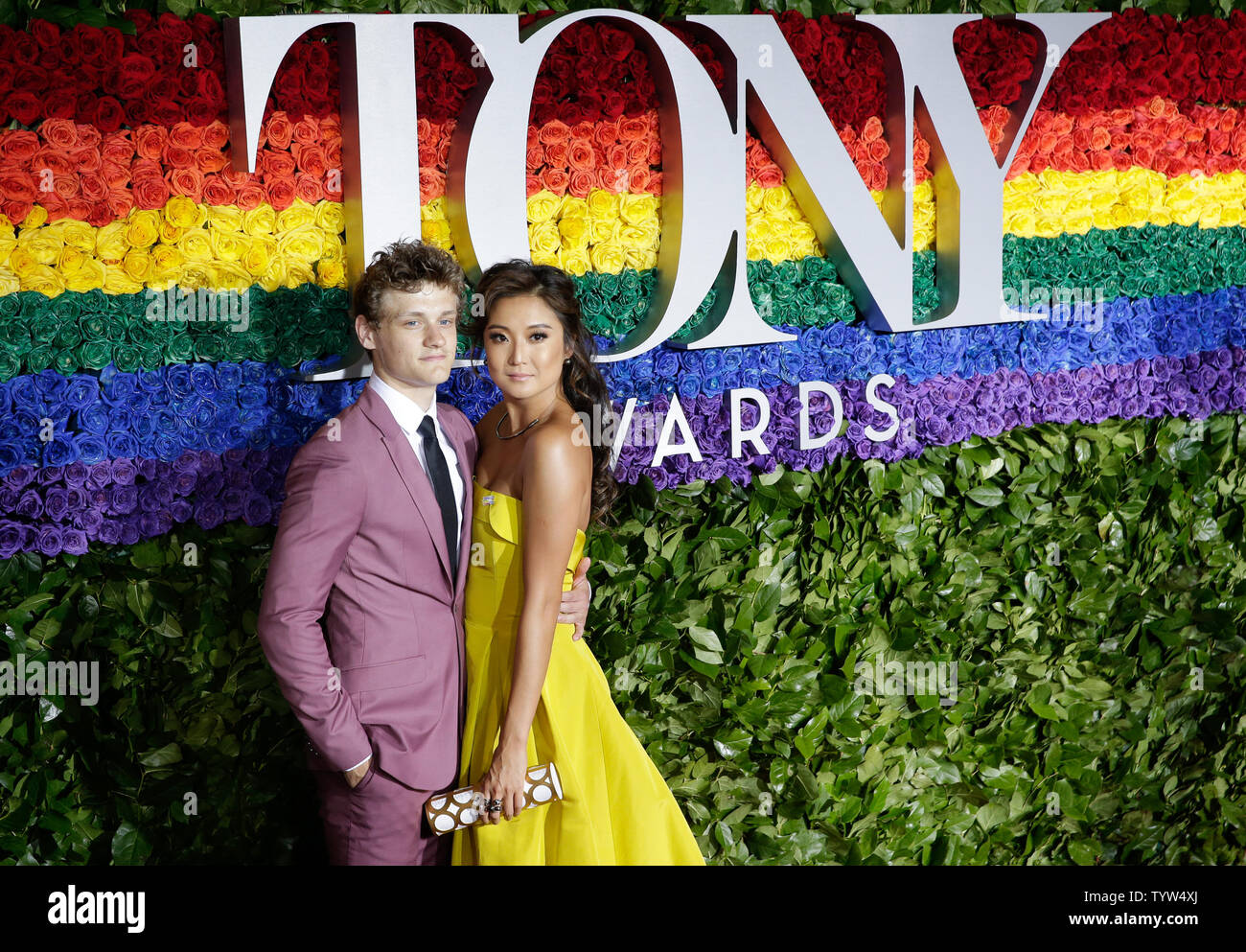 Benjamin Tyler Cook and Ashley Park arrive on the red carpet at The ...