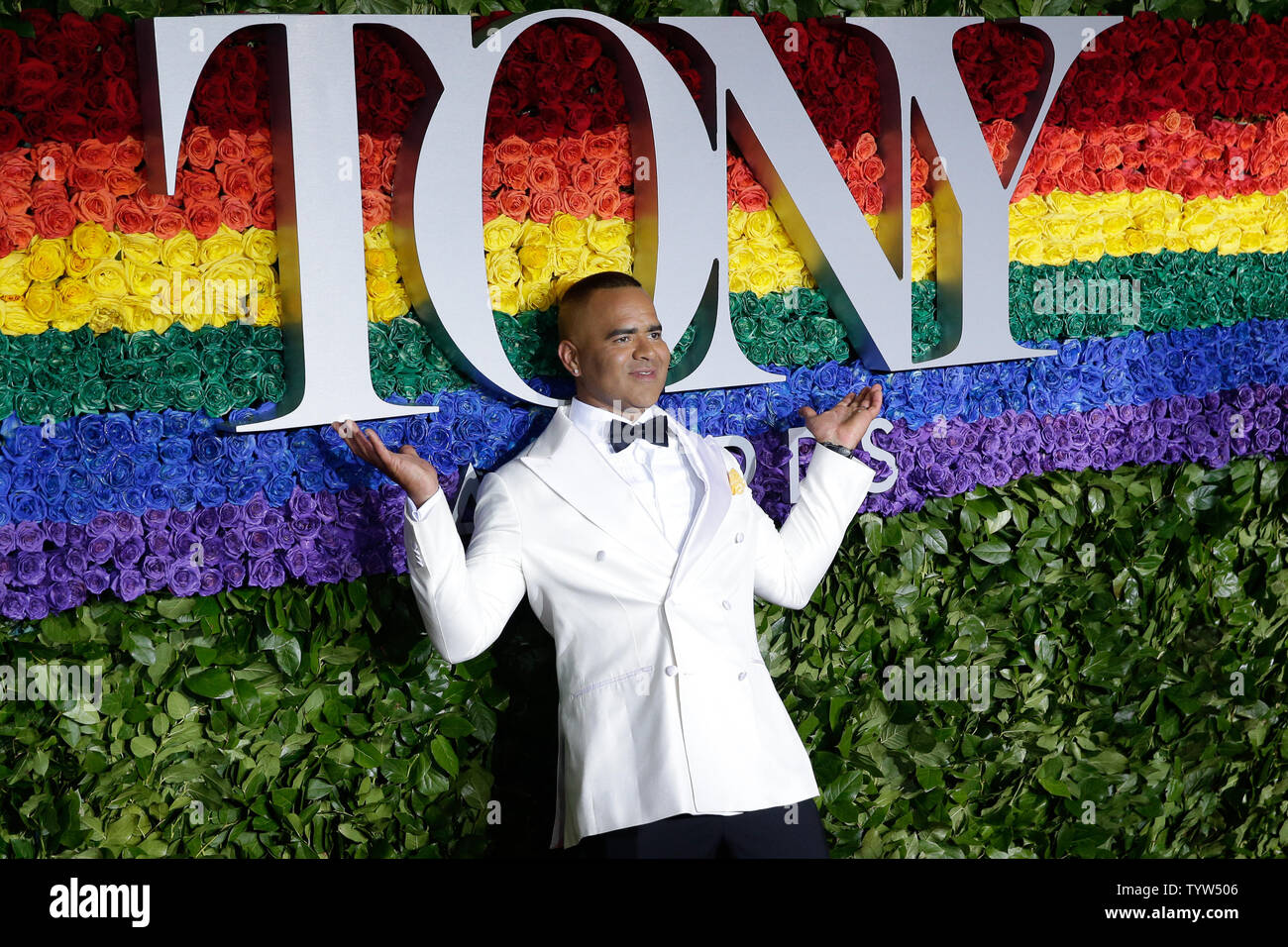 Christopher Jackson arrives on the red carpet at The 73rd Annual Tony ...