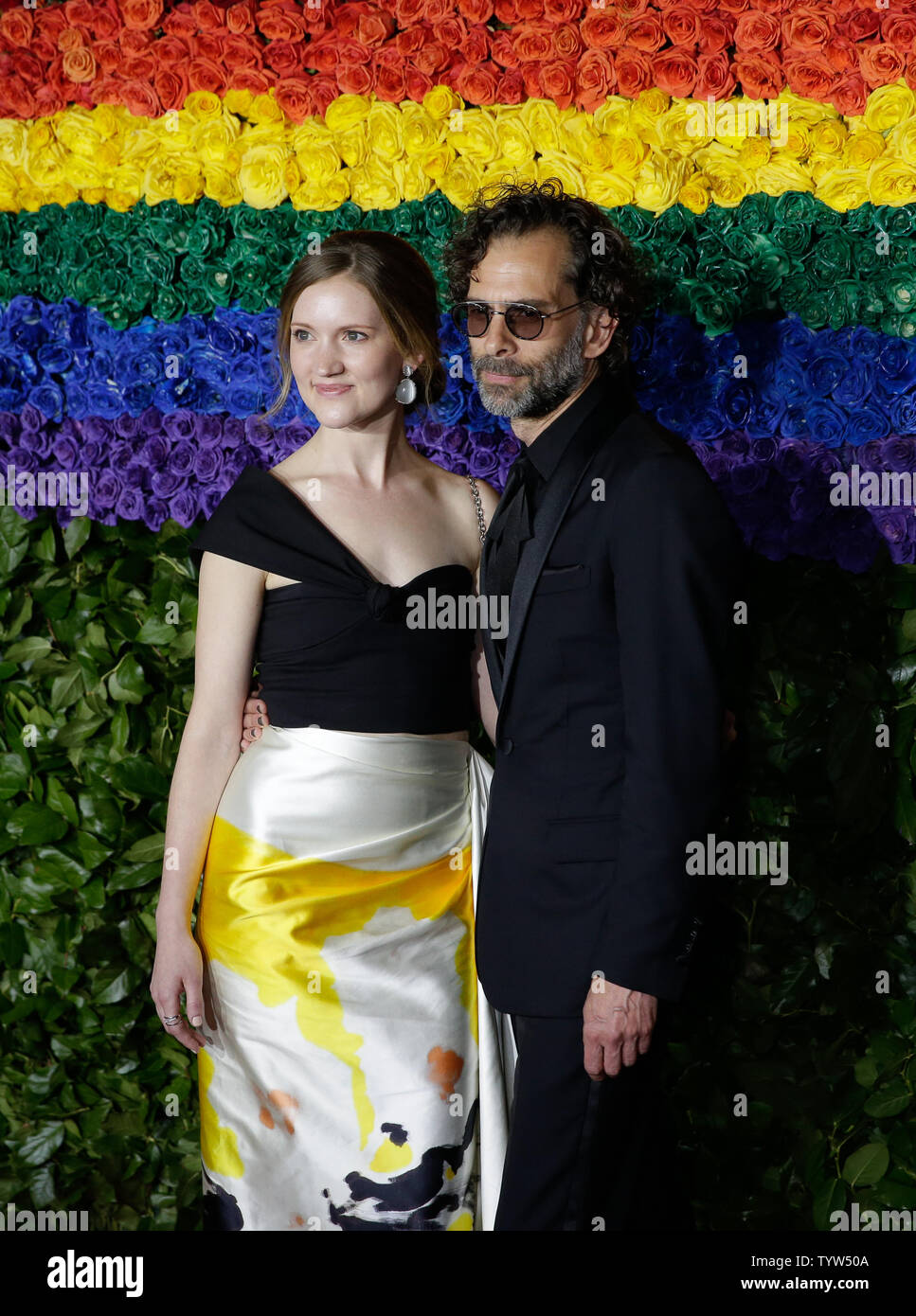 Daniel Fish (R) arrives on the red carpet at The 73rd Annual Tony ...