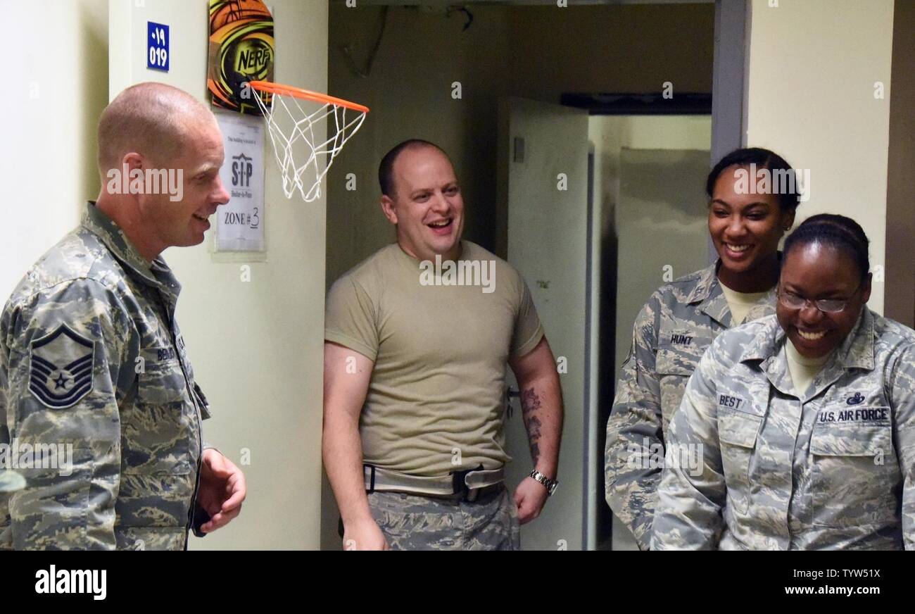 Master Sgt. Michael Bergquist, a chaplain assistant with the 379th Air ...