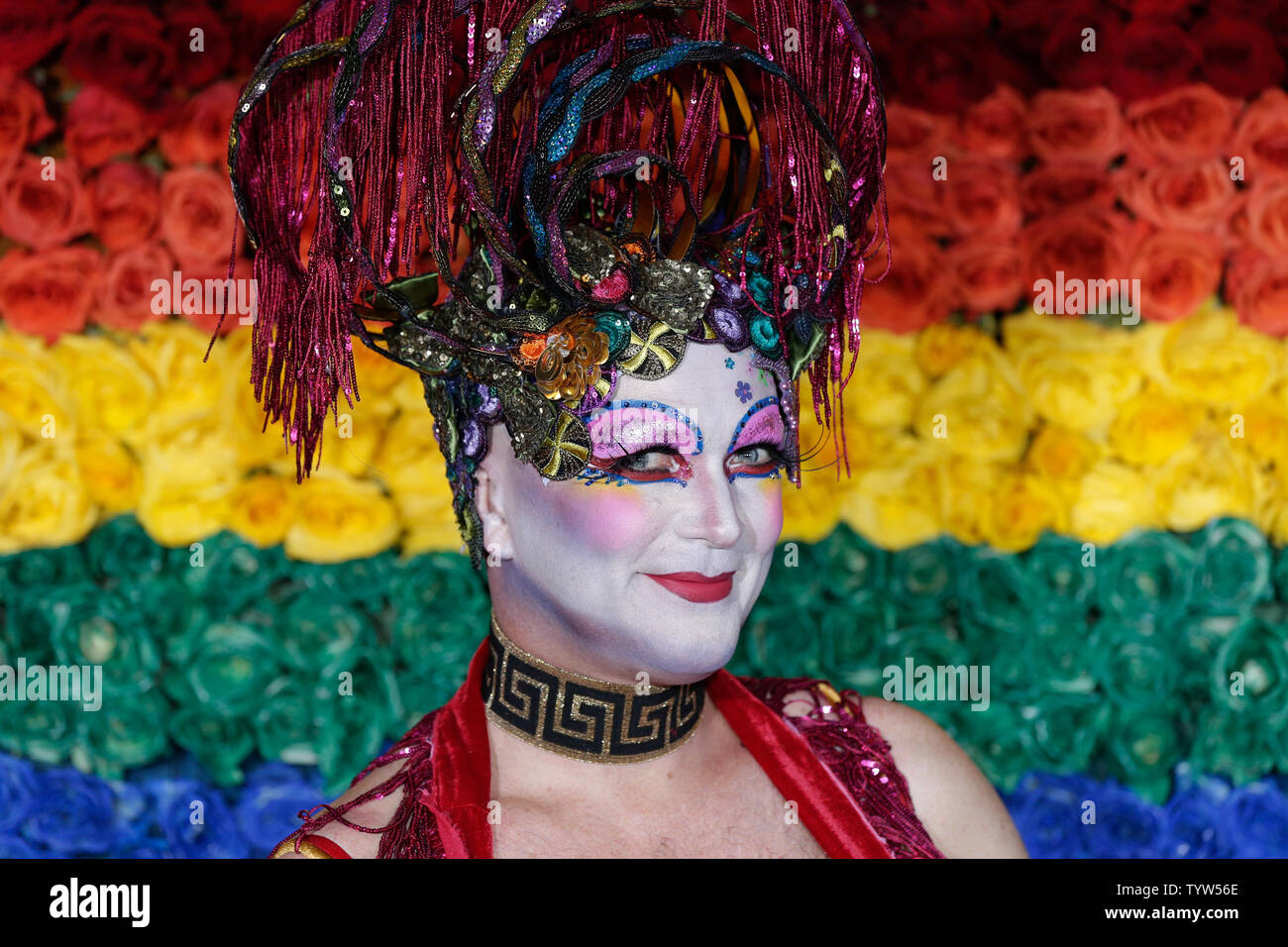 Taylor Mac arrives on the red carpet at The 73rd Annual Tony Awards at ...
