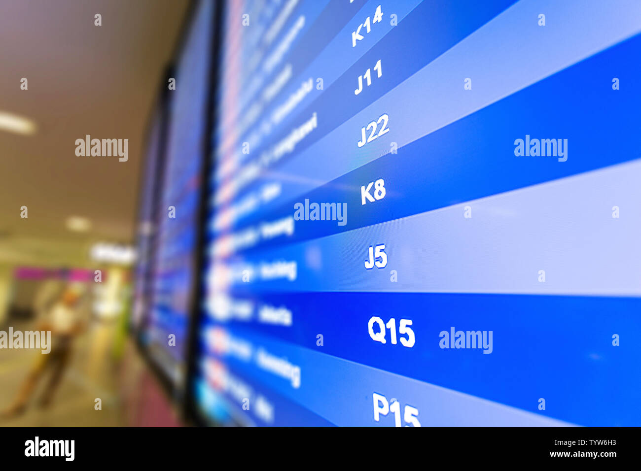 Flight display screen board in airport Stock Photo - Alamy
