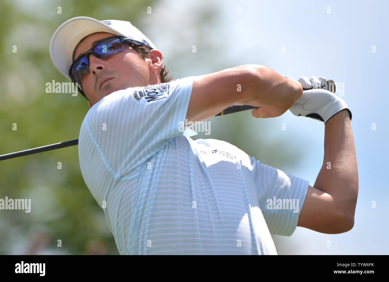Andrew Landry tees off on the first hole in the final round at the U.S ...