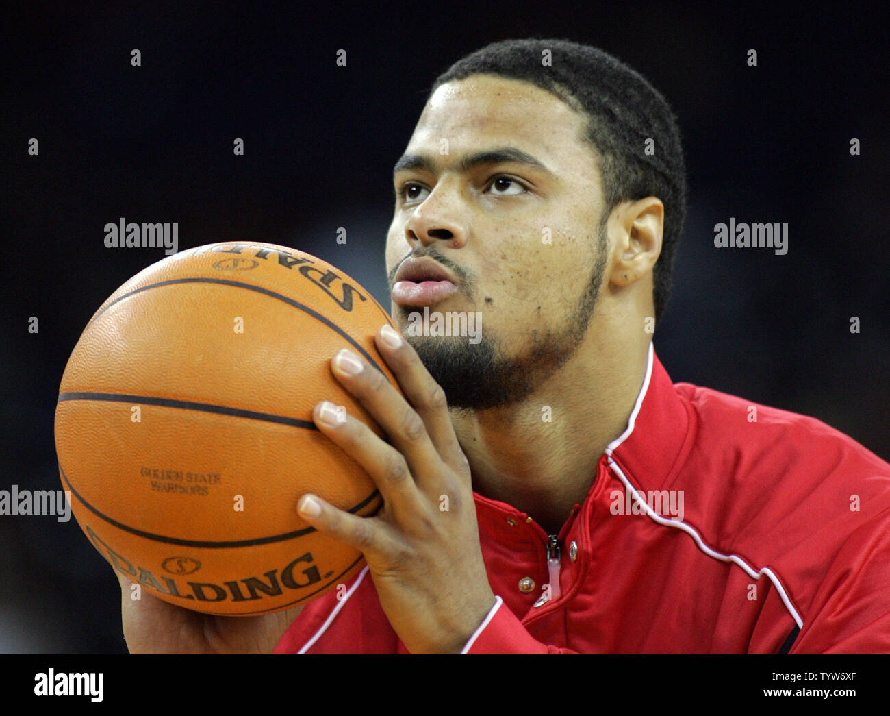 Chicago Bulls center Tyson Chandler practices his free throw shots ...