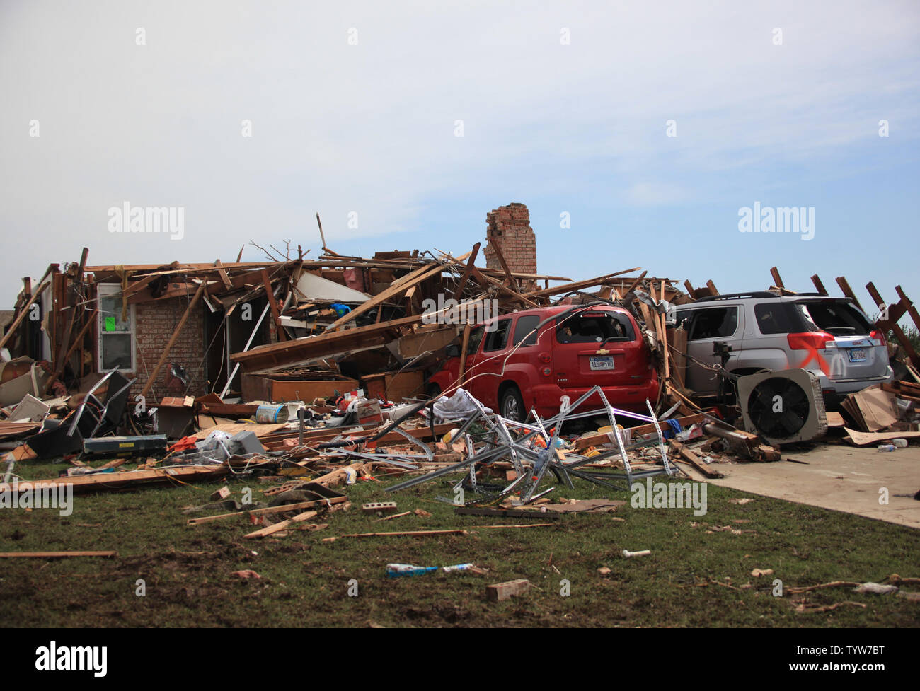 A path of destruction is seen in the aftermath of a series of tornadoes in Moore, Oklahoma, May ...