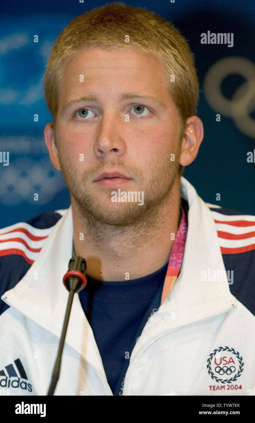 USA swim team member Ian Crocker at a team press conference in the main ...