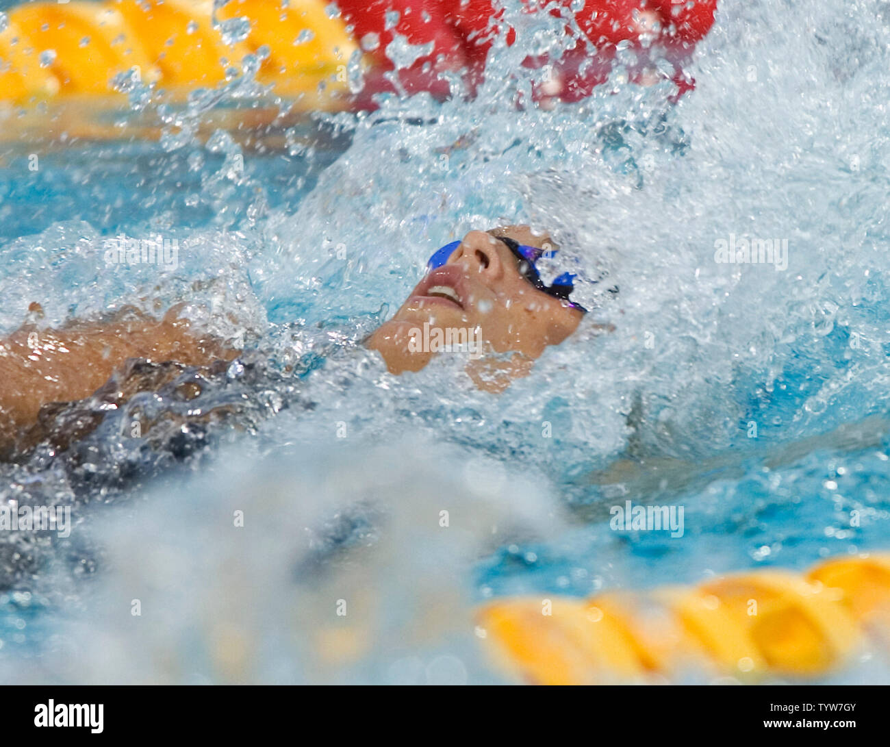 Laure Manaudou of the France swims to a bronze medal in the womens 100m ...