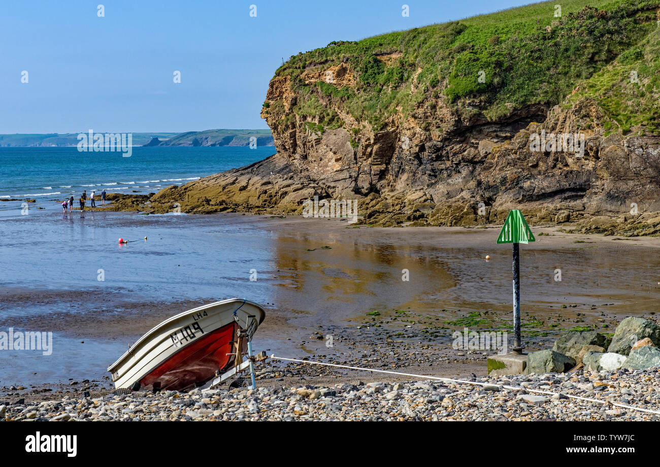 Little Haven Beach on the Pembrokeshire Coast West Wales on a late ...