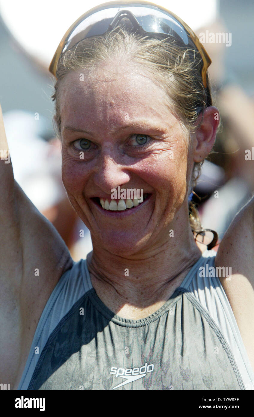 Kate Allen of Austria wins the Olympic women's triathlon at the ...